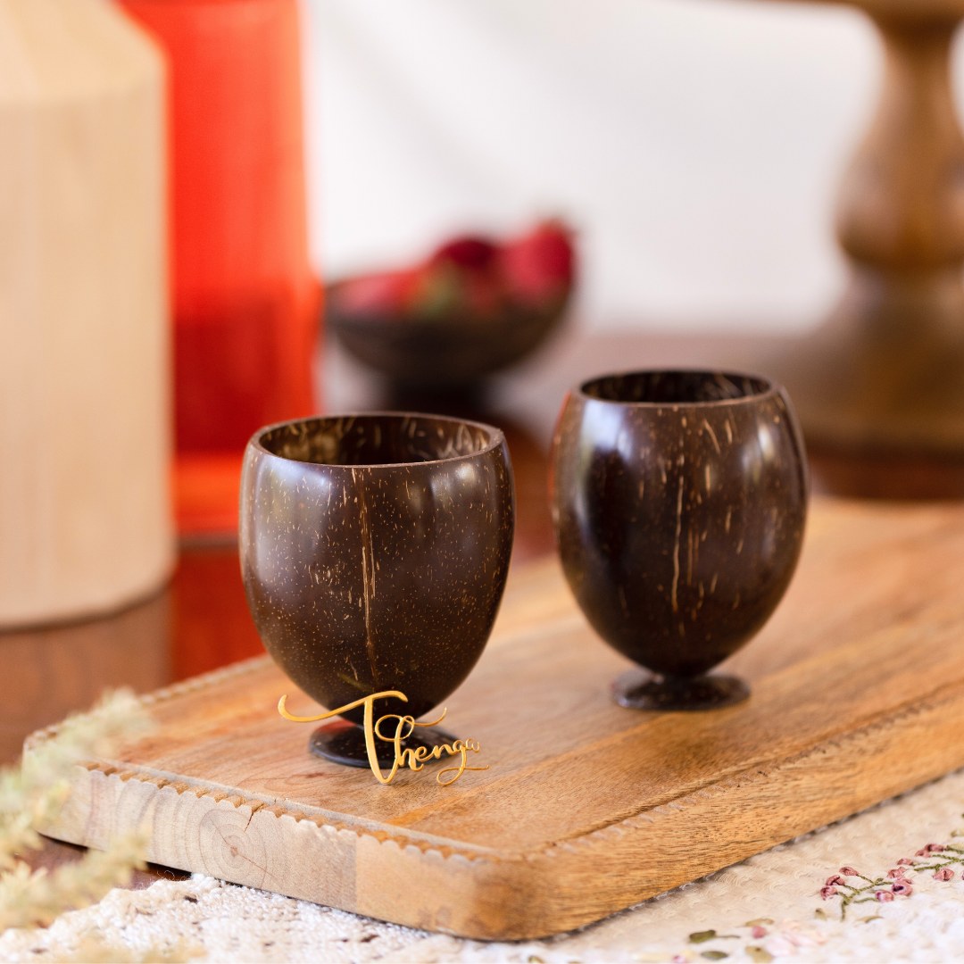 Health Benefits of Drinking from Coconut Shell Cups – Thenga