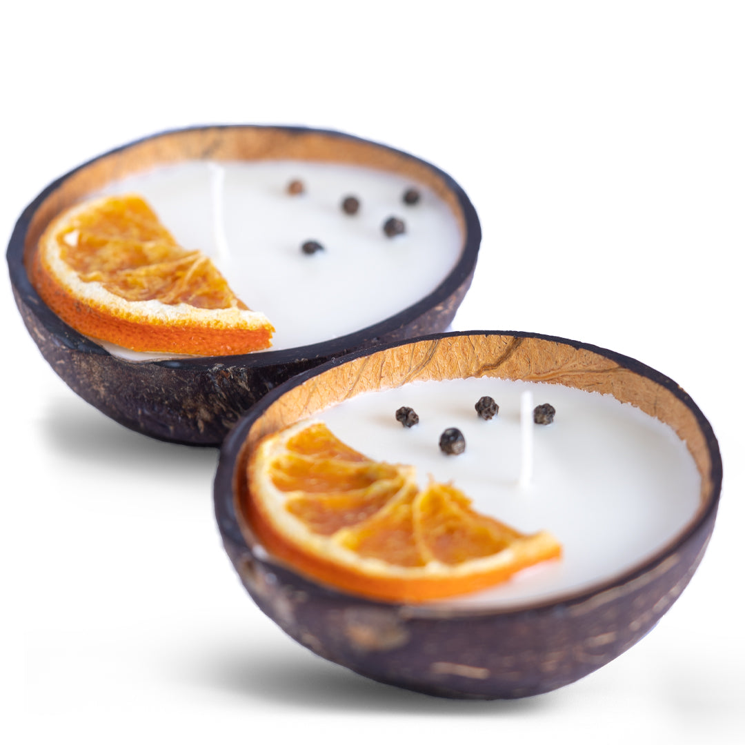 Eco-Friendly Scented Soy Wax Candles for Diwali & Festives - Orange ...